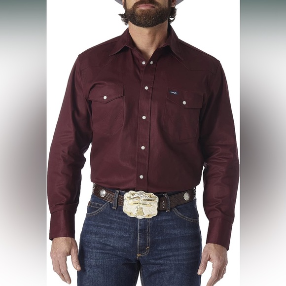 Wrangler | Shirts | Wrangler Mens Cowboy Cut Western Long Sleeve Snap ...